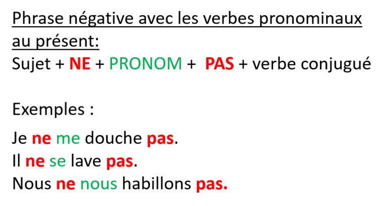 Les verbes pronominaux au présent