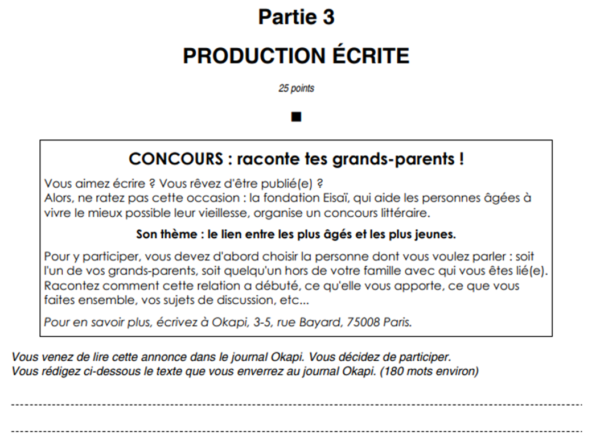 Production écrite B1: Rédiger